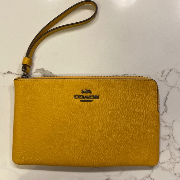 Coach | Bags | Coach Wristlet Wallet Yellow | Poshmark
